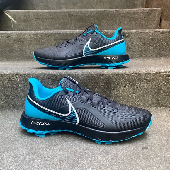 Nike | Shoes | Nike React Infinity Pro Black Chlorine Blue Golf Shoes ...